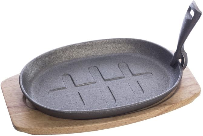 VinersCast Iron 24 centimetre Sizzle Pan 210478: Amazon.co.uk: Kitchen ...