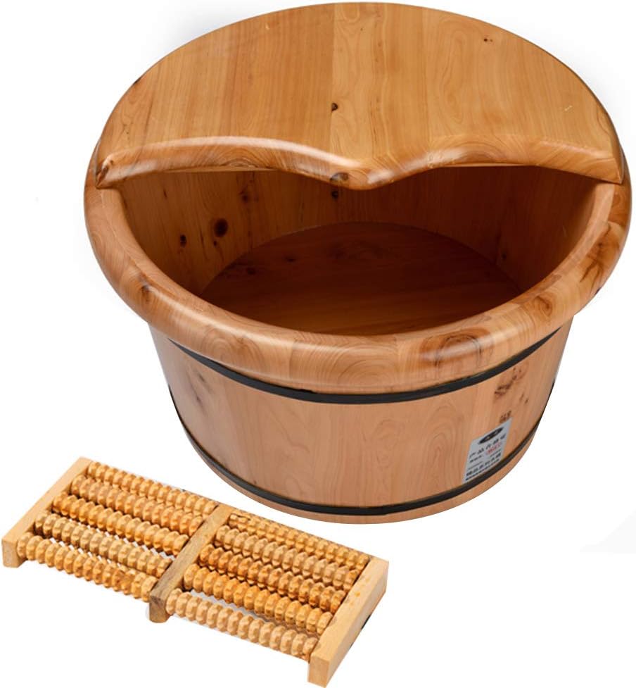 Adult Wooden Foot Basin, Wood Cedar Foot tub, Pedicure Bowl Spa Massage ...
