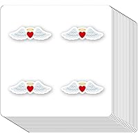 Amazon.com: Angel Heart Wings Stickers 1in for Scrapbooking, Arts ...