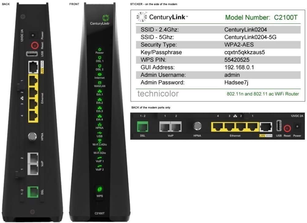 Mua CenturyLink Prism TV Technicolor C2100T 802.11AC Modem Router ...
