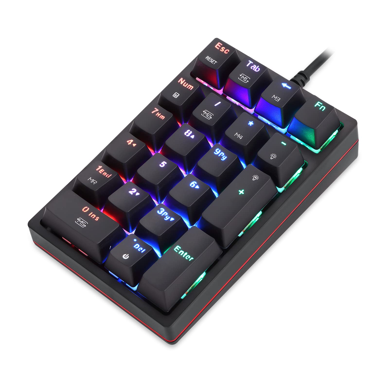 Mua MOTOSPEED Macro Mechanical Numeric Keypad USB Wired 21 Keys Mini ...