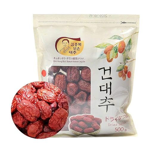 Kim Hong Bok Boeun Korean Dried Jujube Red Dates, Whole Fruit, No added ...