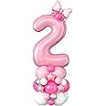 Amazon.com: 40 Inch Pink Number 2 Balloon for 2nd Birthday Decoration ...
