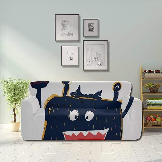 Cool Cute Monster Stretch Furniture Slipcover Universal Couch Cover ...