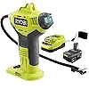 RYOBI P737D 18-Volt ONE+ Cordless High Pressure Inflator + 4.0 Ah High ...