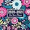 2020-2021 Two Year Planner: Flower Watecolor Cover | 2 Year Calendar ...
