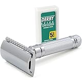 Amazon.com: Edwin Jagger Double Edge Safety Razor, Chrome, Regular ...