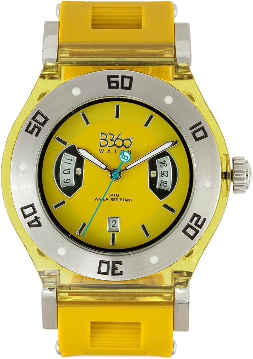 B360 WATCH Unisex-Armbanduhr Medium, 5 Bars Analog Quarz Silikon B ...