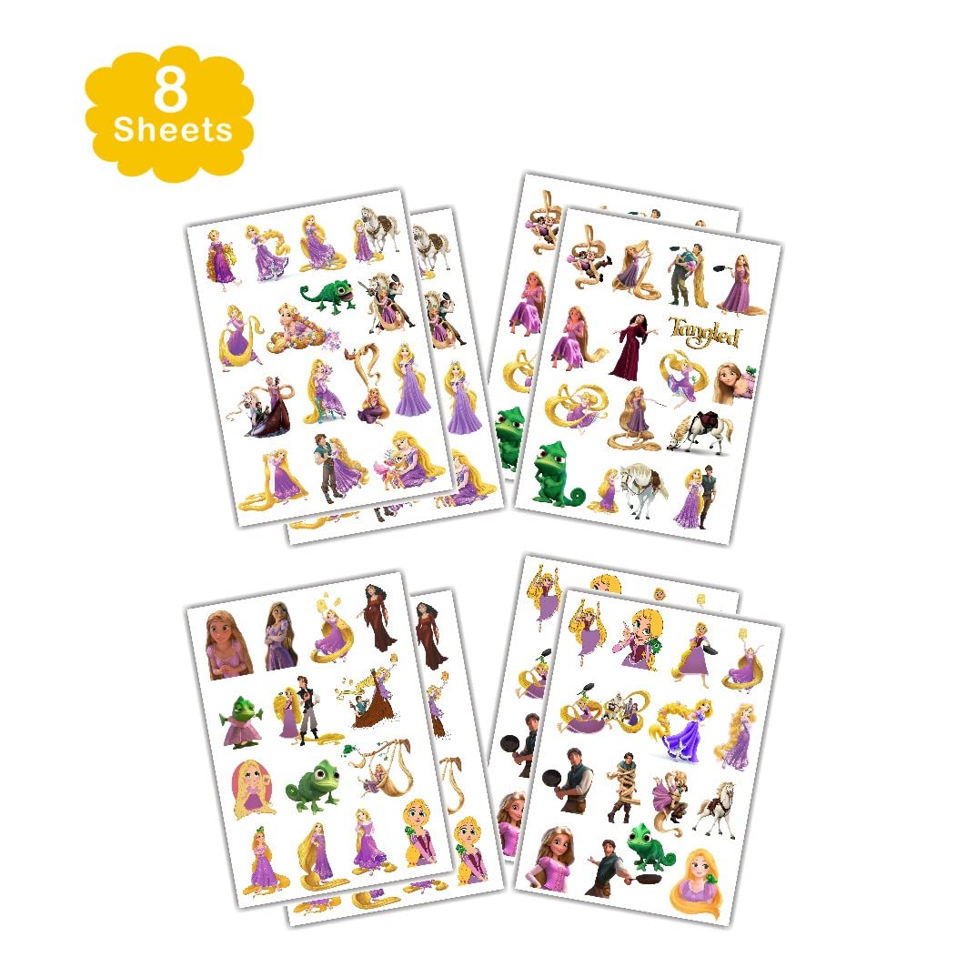 Mua 8 Sheets Rapunzel Temporary Tattoos for Tangled Party Decorations ...