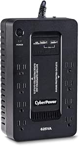 CyberPower ST625U Standby UPS System, 625VA/360W, 8 Outlets, 2 USB ...