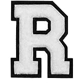 Amazon.com: Letter R - Chenille Stitch Varsity Iron-On Patch by pc, 4-1 ...
