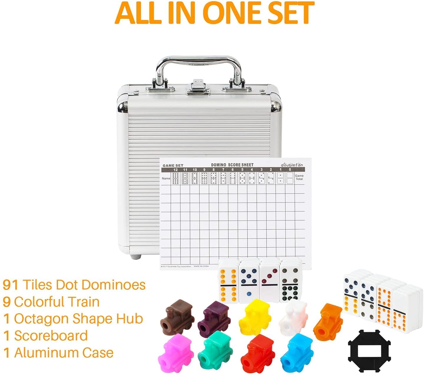 Mua Double 12 Coloured Dot Dominoes Mexican Train Game Set with ...
