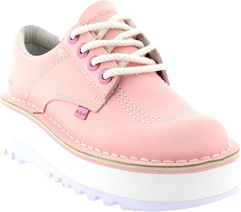 Kickers Damen Kick Lo Eye Stack Keilabsatz Lässig Platform Rosa Schuhe ...