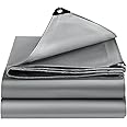 Amazon.com: EEATUZTL Sliver Tarps Heavy Duty Waterproof, 12 Mil Large Tarps with Grommets and ...