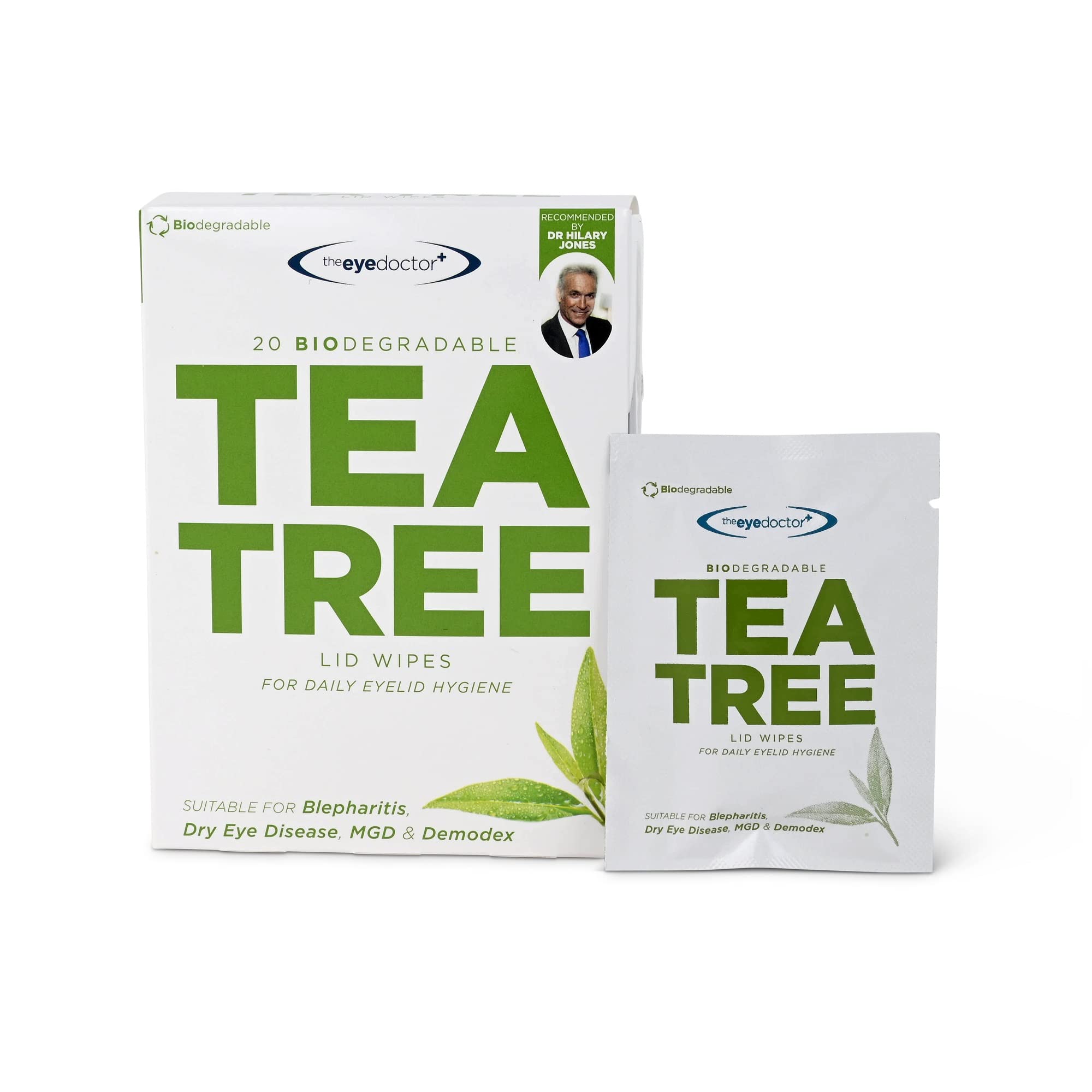 Mua Tea Tree Eyelid Wipes - 80x Cleansing Lid Wipes Suitable for Dry ...
