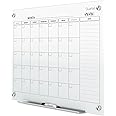 Quartet Whiteboard Calendar, Glass Dry Erase White Board Planner, 48" x ...