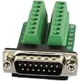 Amazon.com: Avanexpress DB15 Breakout Connector 15 Pin Connector Male with Nut : Electronics