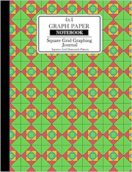 4x4 Graph Paper Notebook.Square Grid Graphing Journal. Squares And ...