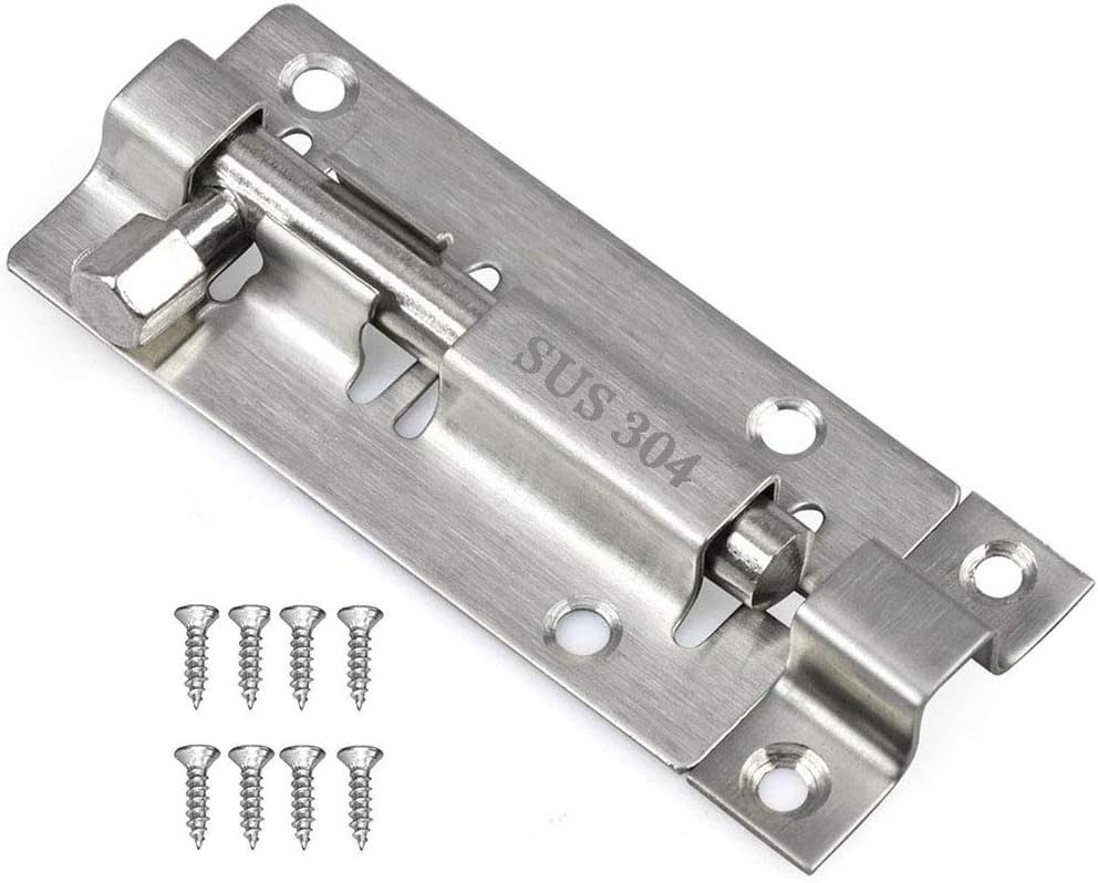 Stainless Steel 304 Sliding Latch Door Lock – 6 inch Heavy Duty Bolt ...
