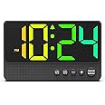 Amazon.com: Small LED Digital Clock for Bedroom, Loud Alarm Clock for ...