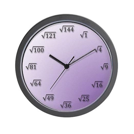 Amazon.com: CafePress - Square Root Clock - Unique Decorative 10" Wall ...