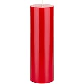 Amazon.com: Mega Candles 1 pc Unscented Solid Red Pillar Candles, Hand ...