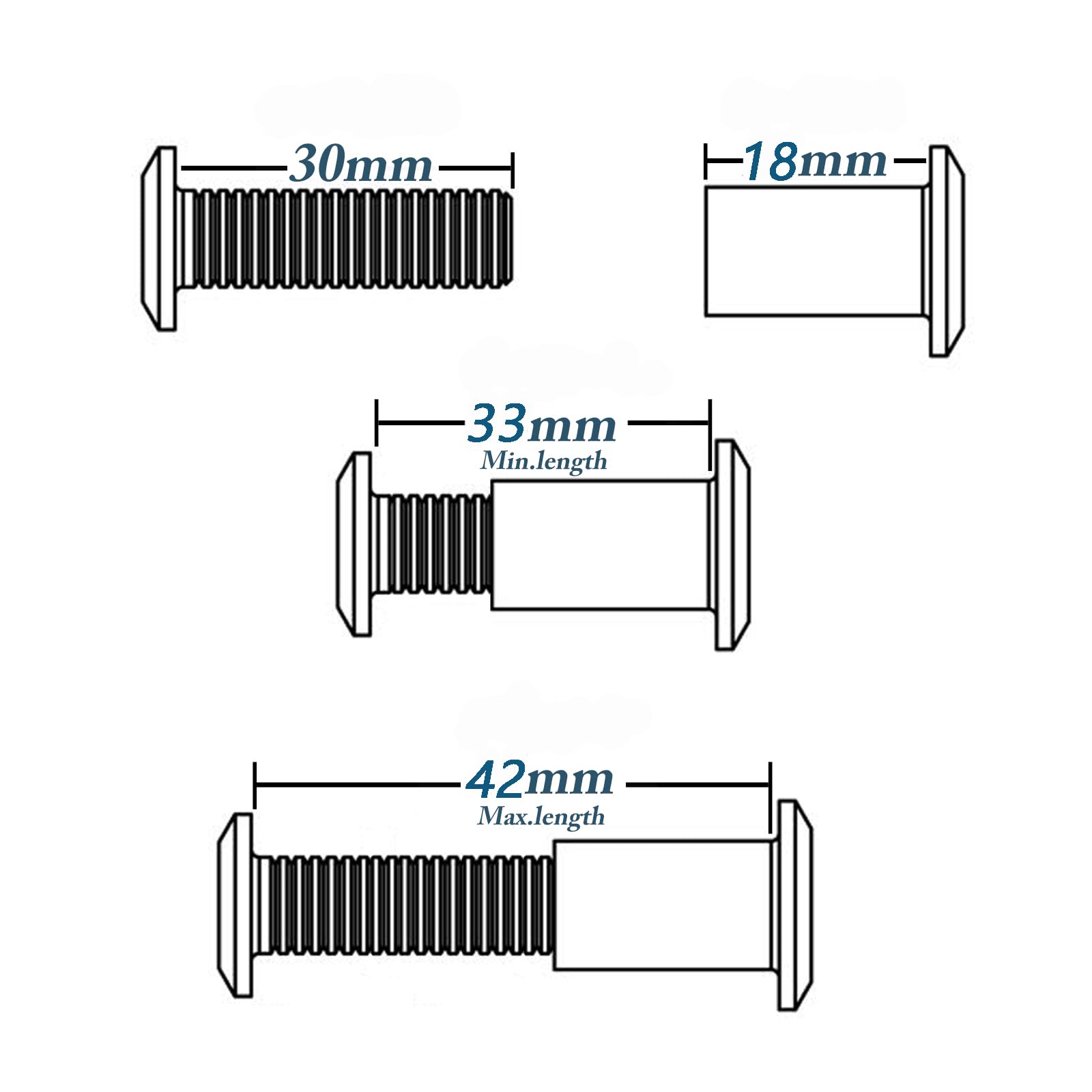 Mua Anmas Home 20pcs M6 Furniture Joint Connector Bolt & Cap Nut Kit ...