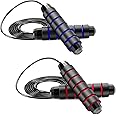 XMIAO Jump Rope, 2 Pack Skipping Rope with Ball Bearings Tangle-Free ...