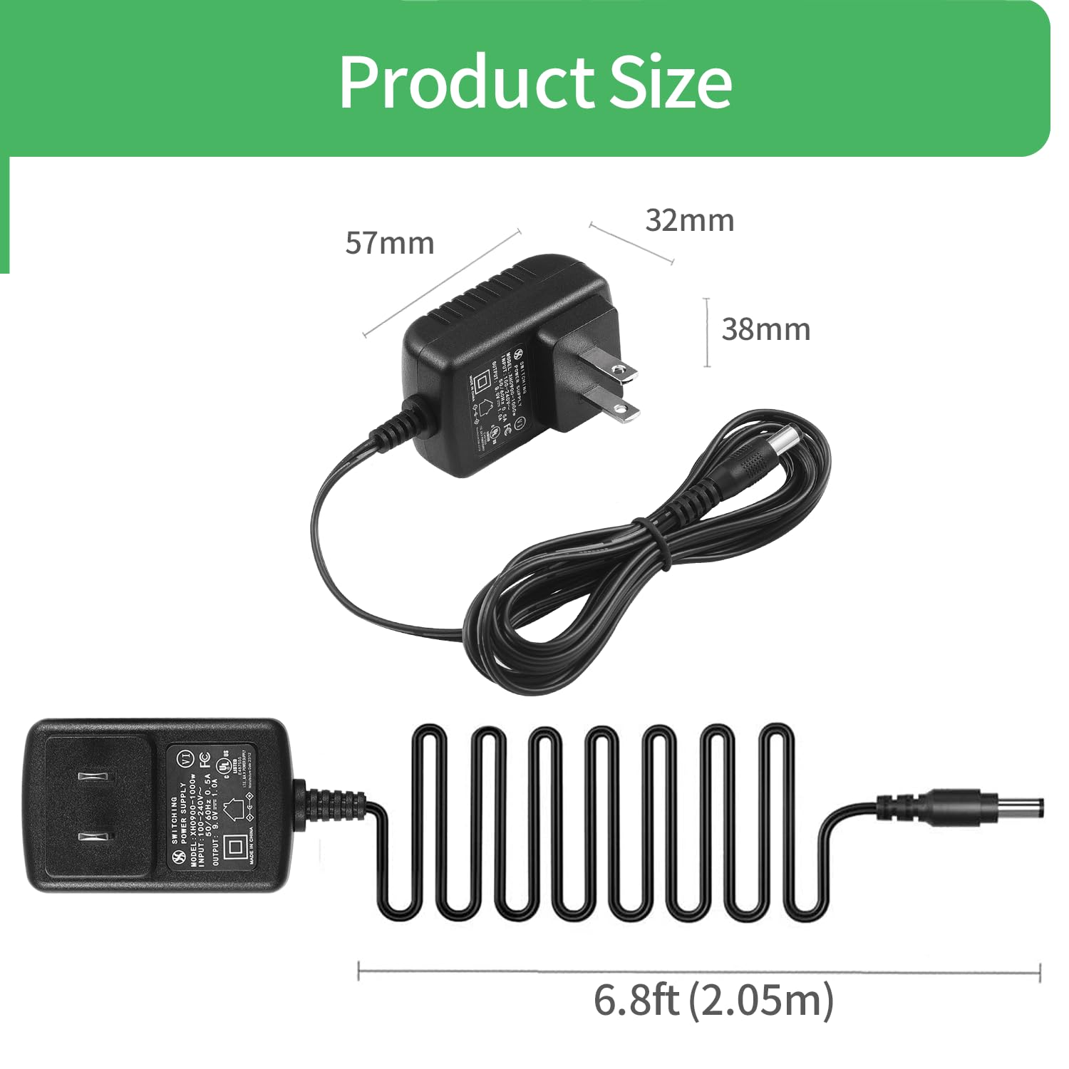Mua Security-01 9V 1A Power Supply Adapter, DC Jack Center Positive ...