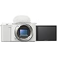Amazon.com : Sony Alpha ZV-E10 - APS-C Interchangeable Lens Mirrorless Vlog Camera - White ...