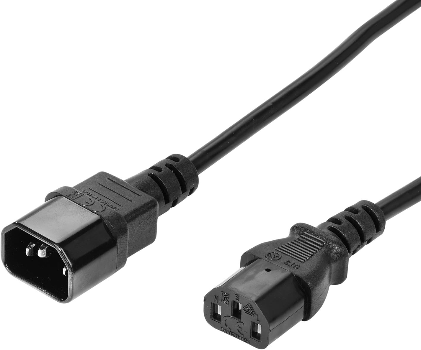 TPFNet 5 Pieces IEC Extension Cable – IEC Plug to IEC Coupling – 3m ...