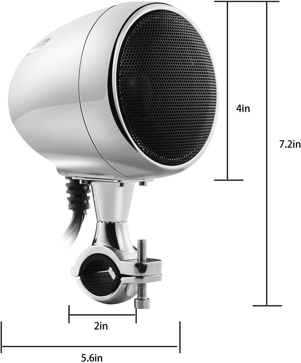 iMESTOU Motorcycle Audio Systems 300W Waterproof 4 Inch Bluetooth ...