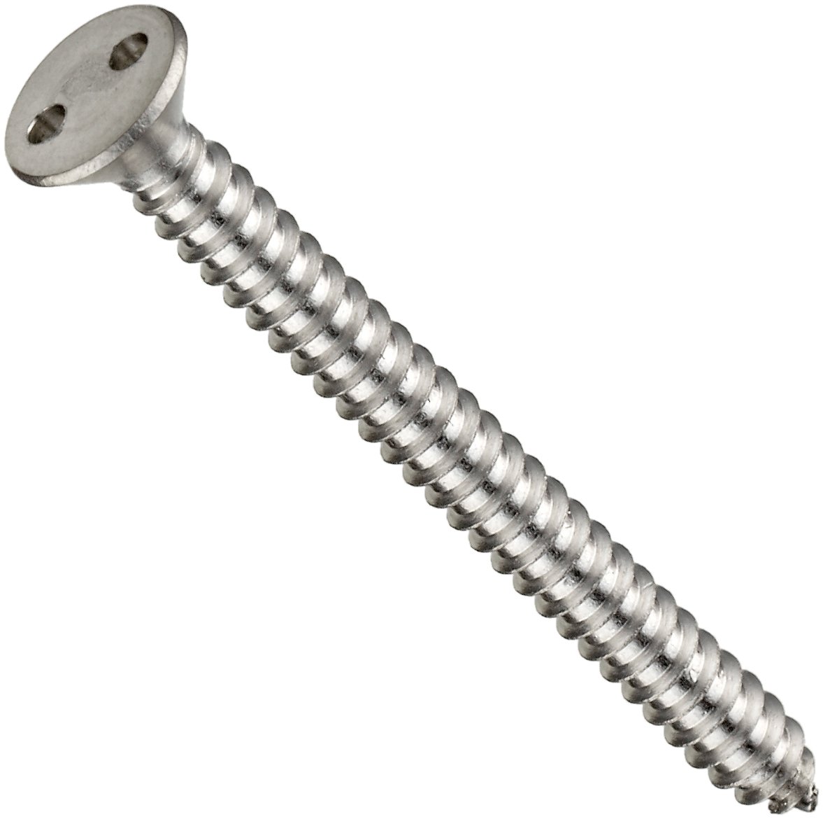 18-8 Stainless Steel Sheet Metal Screw, Plain Finish, Flat Head ...