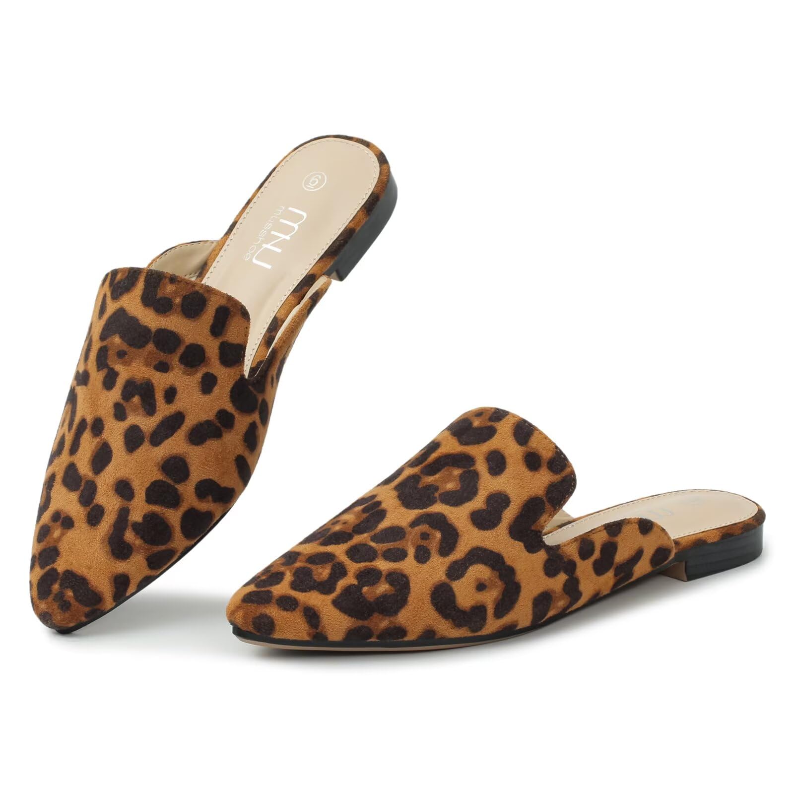 MUSSHOE Mules for Women Flats Comfortable Pointed Toe Women Mules ...