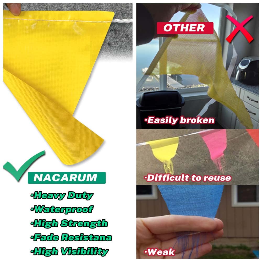 Mua OSHA 500LB Rated Flags Caution String Pennants Warn of Rooftop ...