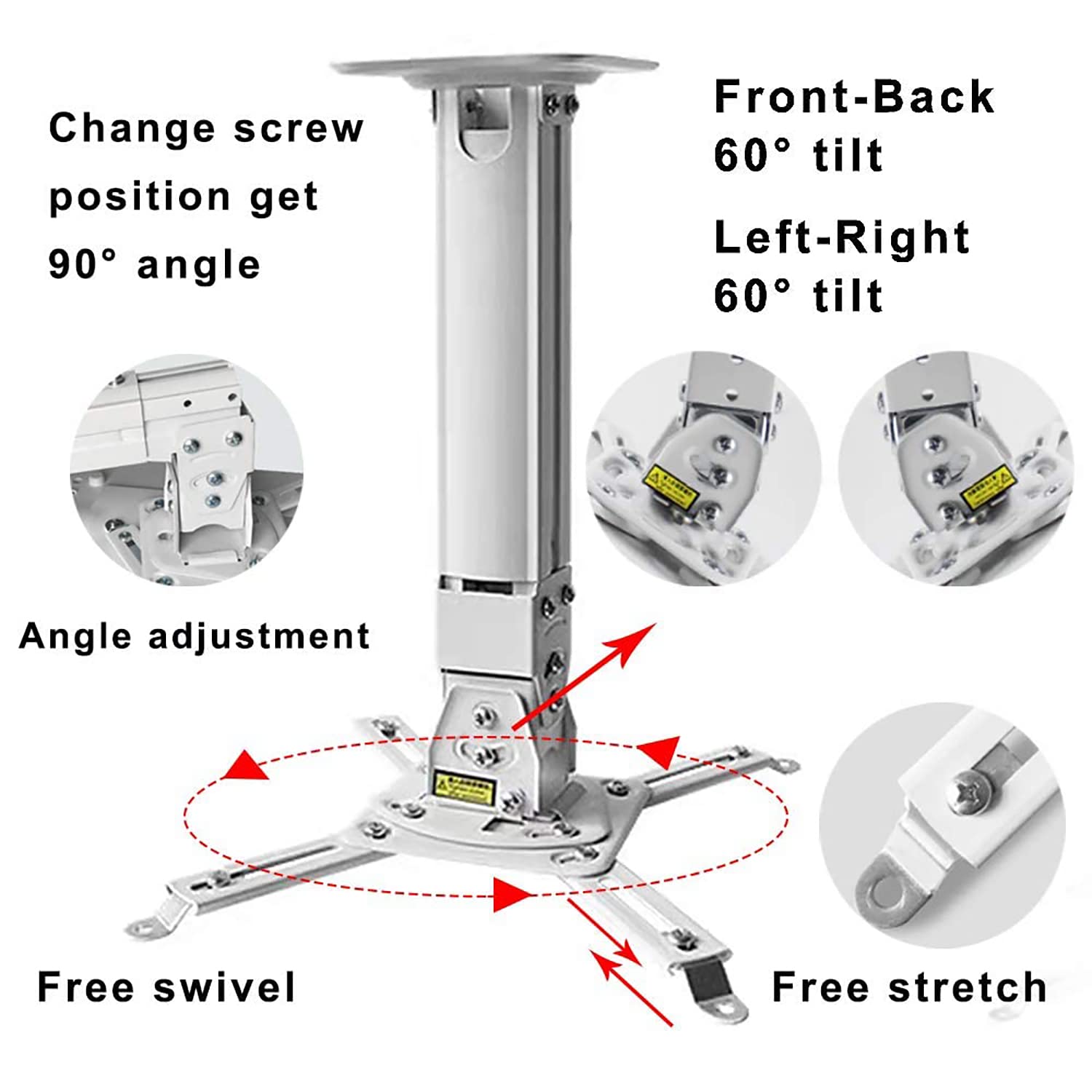Mua Adjustable Projector Ceiling Mount Heavy Duty Projector Mount Max ...
