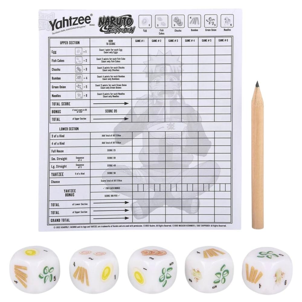 Mua USAOPOLY YAHTZEE: Naruto Shippuden | Collectible Ramen Bowl Dice ...