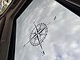 Amazon.com: Custom Vinyl Compass Rose Decal - Bumper Sticker, for ...