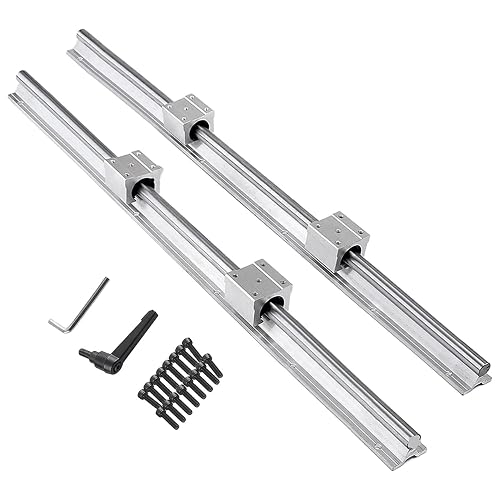CNCCANEN SBR12 Linear Rail 1200mm SBR12 Linear Rails and Bearings 2Pcs ...