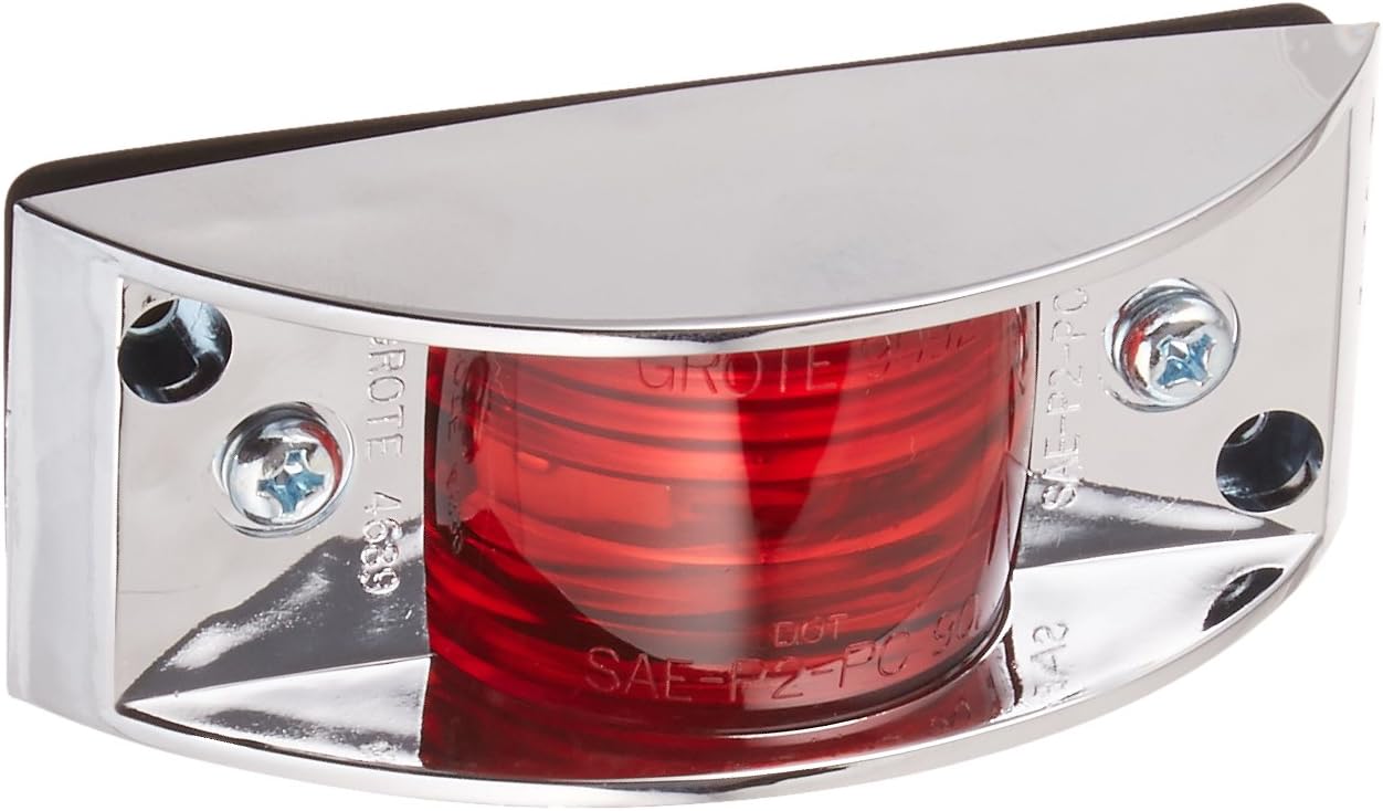 Amazon.com: Grote 46892 Red Chrome-Armored Clearance Marker Light ...