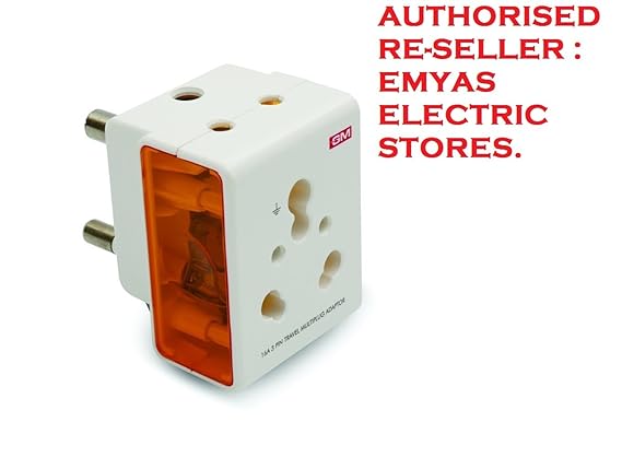 GM 16A 3PIN MULTI PLUG ADAPTOR.: Amazon.in: Home Improvement
