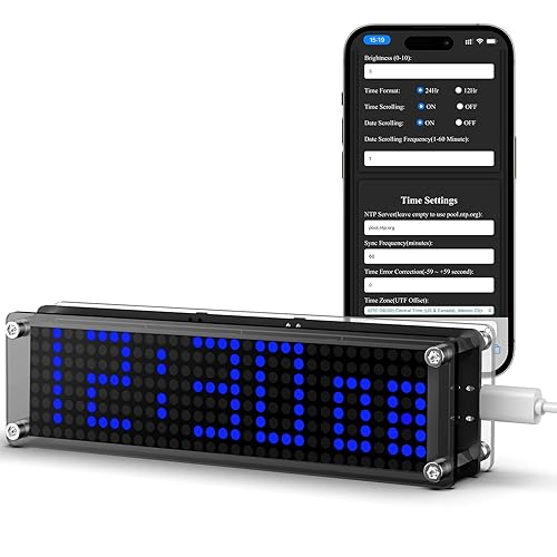 WiFi Digital Clock | NTP Clock with Easy Setup, Custom NTP Server ...