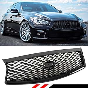Amazon.com: Fits for 2014-2017 Infiniti Q50 High Glossy Black Out Front ...