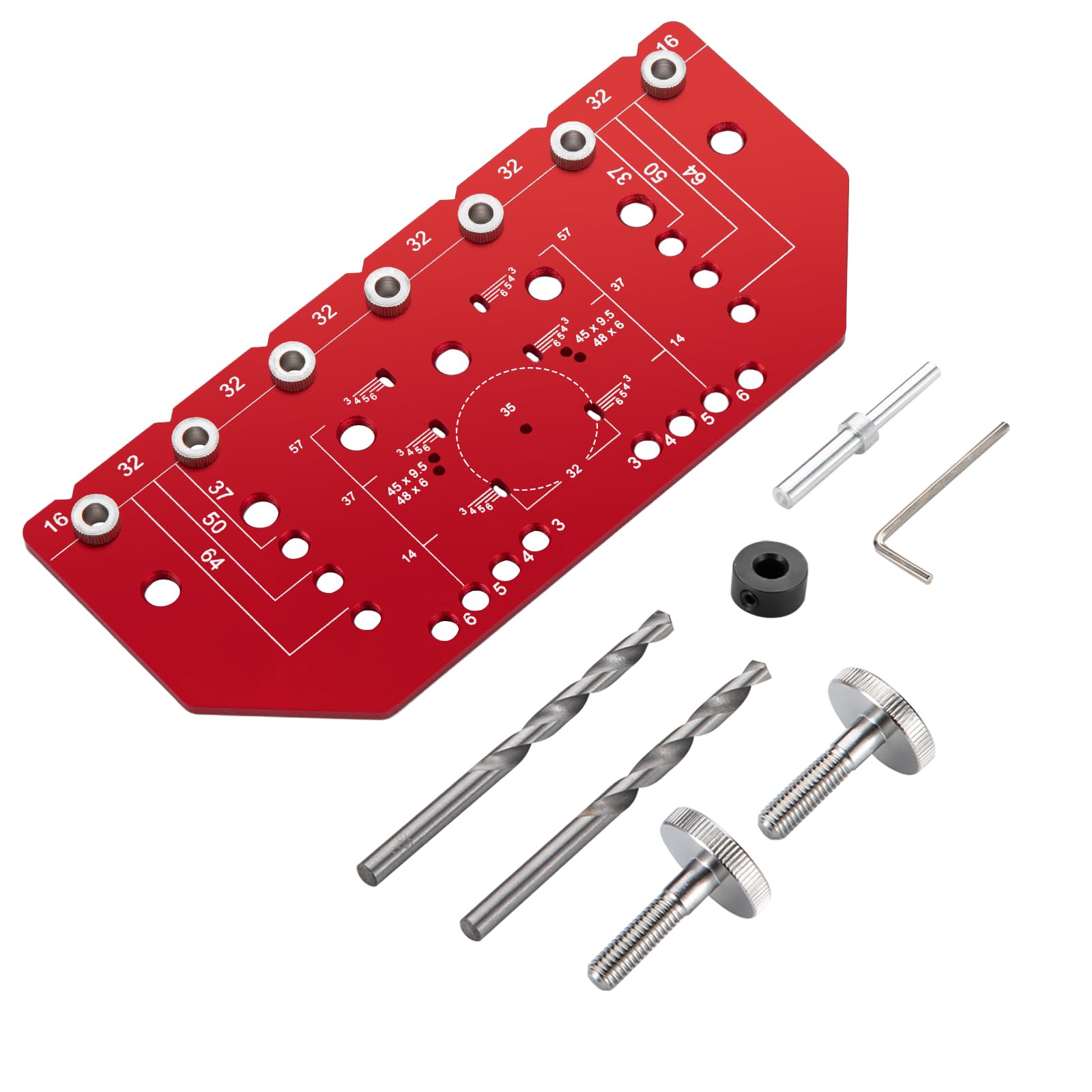 MaxxGeek Shelf Pin Jig and Hinge Jig Two-in-One Self-Contained Clamping ...