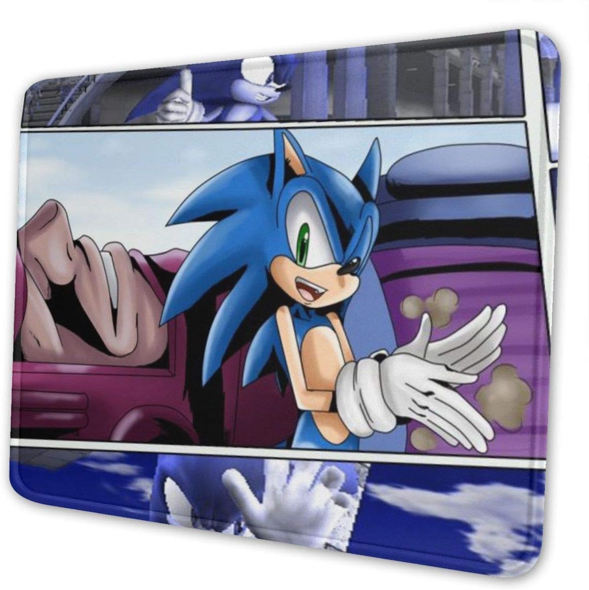 Amazon.com: Mouse Pad Sonic The Hedgehog Anti-Slip Lock Edge Rectangle ...
