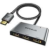 Amazon.com: SWITCHFLUX DisplayPort to HDMI Splitter for 3 Monitors ...