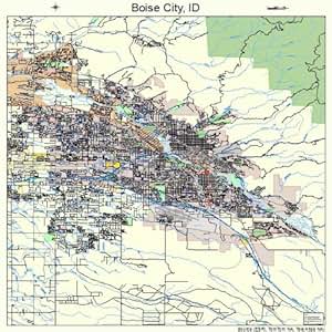 Amazon.com: Large Street & Road Map of Boise City, Idaho ID - Printed ...