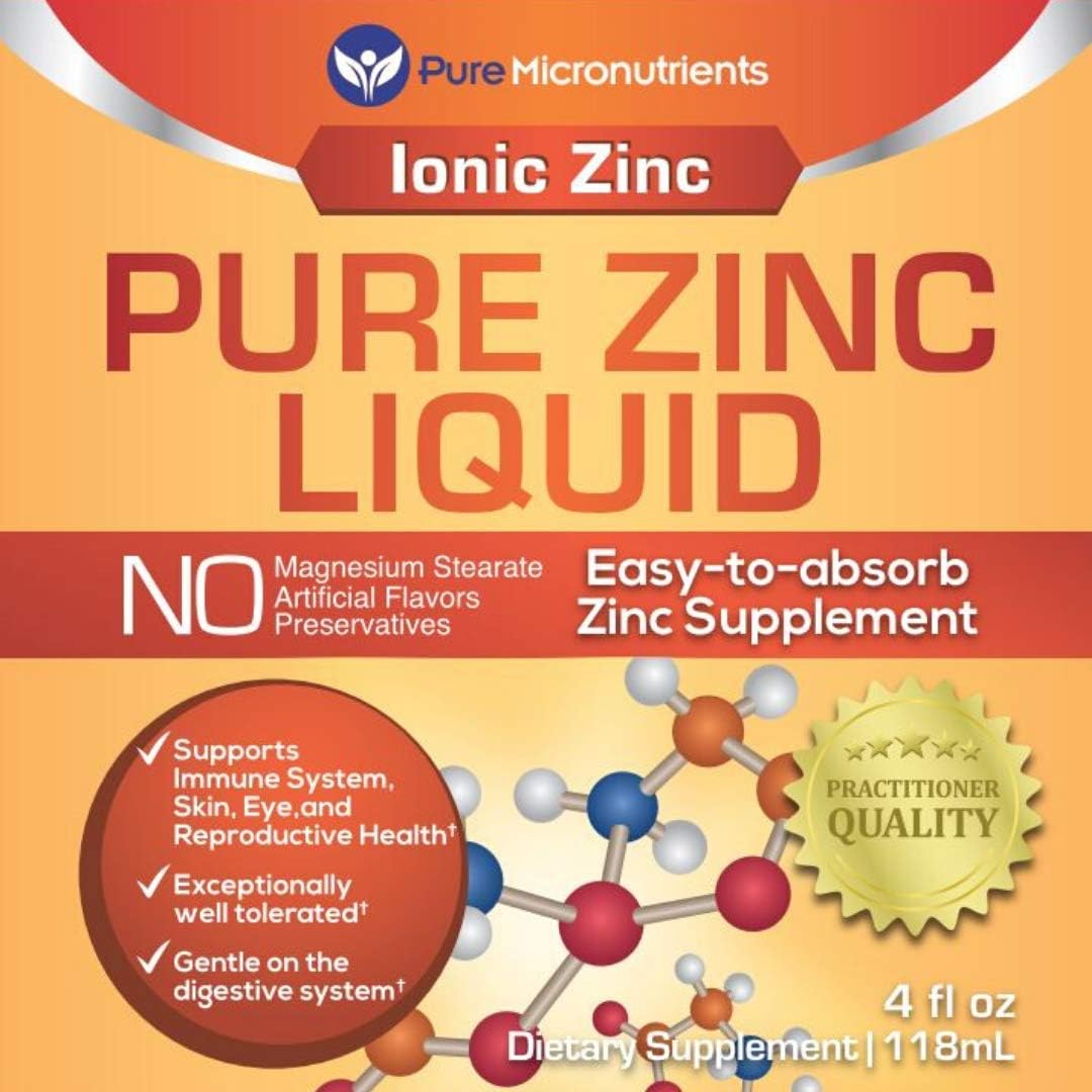 Amazon.com: Pure Zinc Liquid Drops – Ionic Zinc 4 Oz (100 ml) Ideal ...