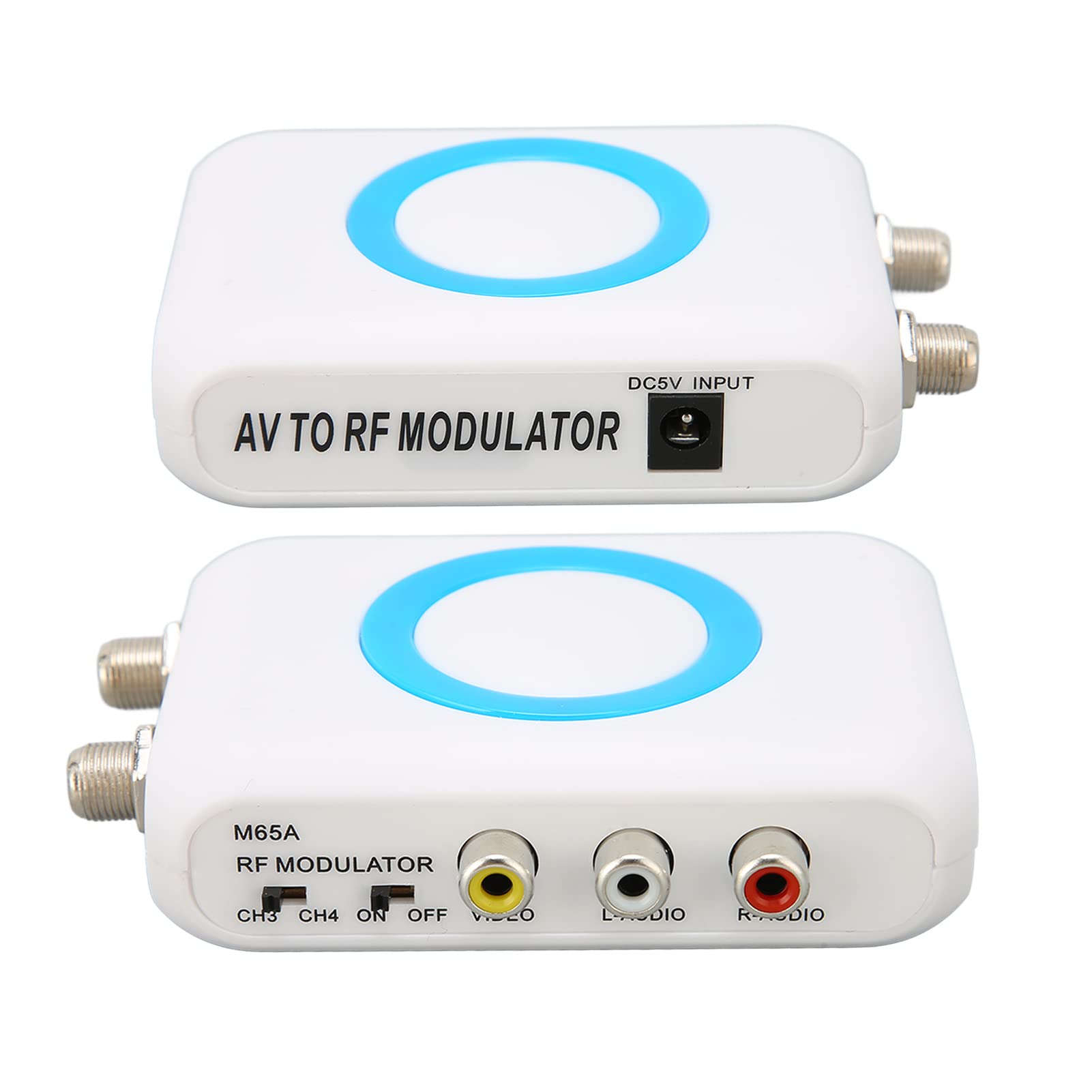 ASHATA Digital RF Modulator,M65A?NTSC RF Modulator to RF Modulator RF Coaxial Converter Support ...