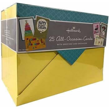 Amazon.com : Hallmark 25 All-Occasion Cards with Greeting Card ...